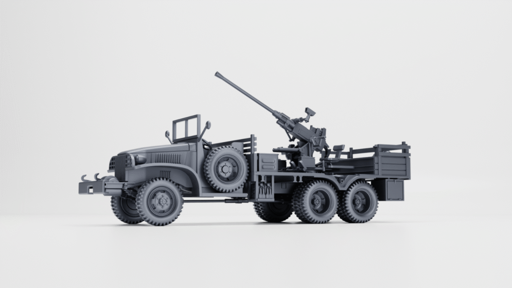 WW2 USA GMC-353 WITH BOFORS 40MM, 3D PRINTED, MANY SCALES AVAILABLE ...